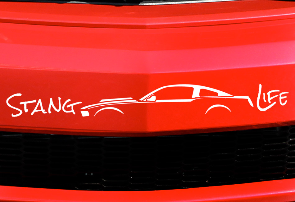 Stang Life Decal - White (10-14 All), SLIFE-10W - Steeda