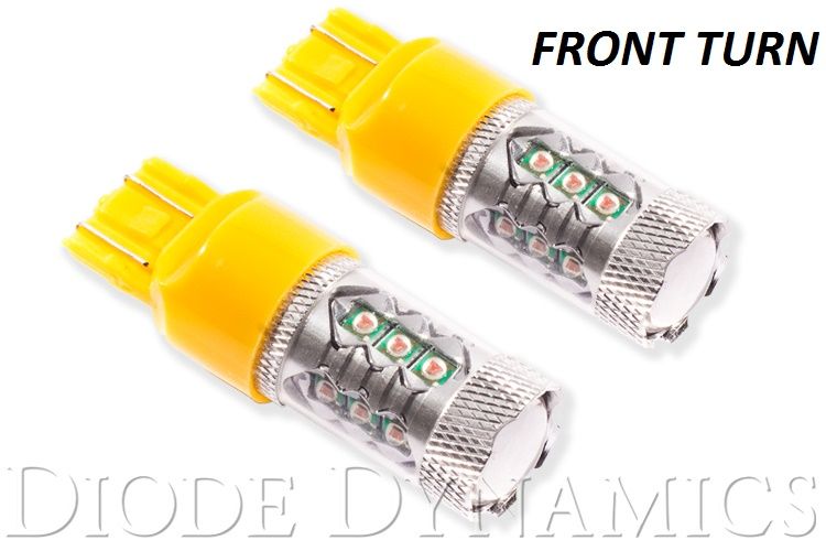7443 LED Bulb HP48 LED Amber Pair Diode Dynamics - Steeda