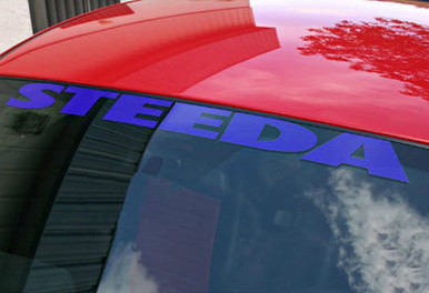 Steeda Windshield Decal - Blue, 157 3506