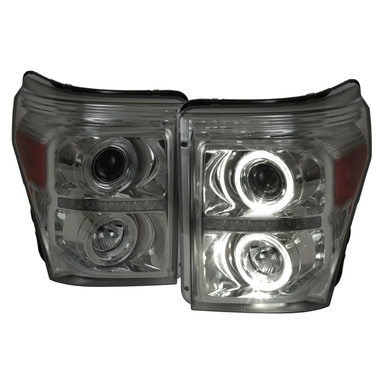 Spec-D Tuning 2LHP-F25011G-RS F-250 Dual Halo Projector Headlights w ...