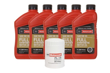 Mustang 30-1079-104 GT 5.0L Motorcraft Synthetic Oil Change Kit - 5W30 ...