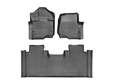 WeatherTech 44697 1 3 F 150 Super Cab w Front Bench Rear Floor Liner Set 15 23