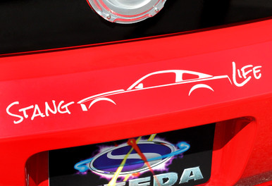 Stang Life Decal - White (05-09 All), SLIFE-05W - Steeda