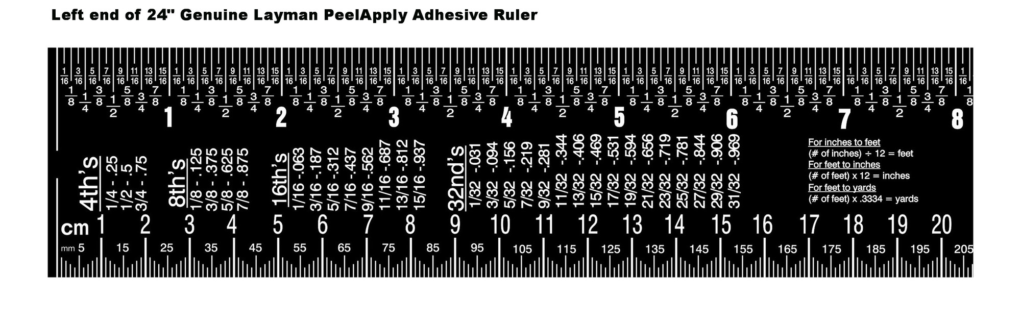 PeelApply Adhesive Rulers