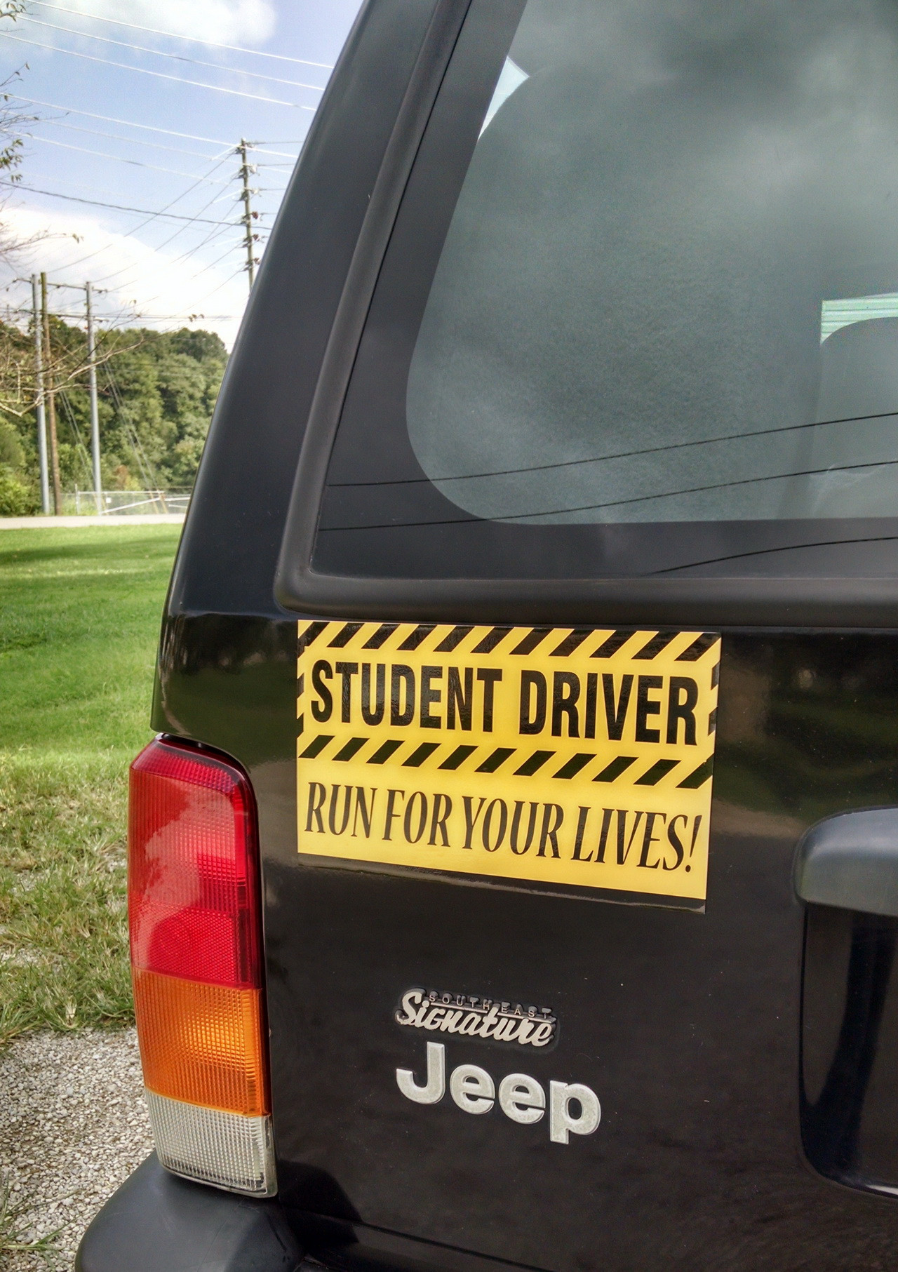 Student Driver Vehicle Car Sign Magnet Run For Your Lives