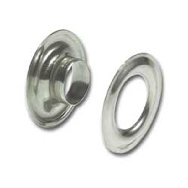 Nickel Solid Brass Grommets (#2) 3/8" pkg of 10 - Leathersmith Designs Inc.