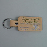 Promotional Natural Leather Key Tags - Leathersmith Designs Inc.