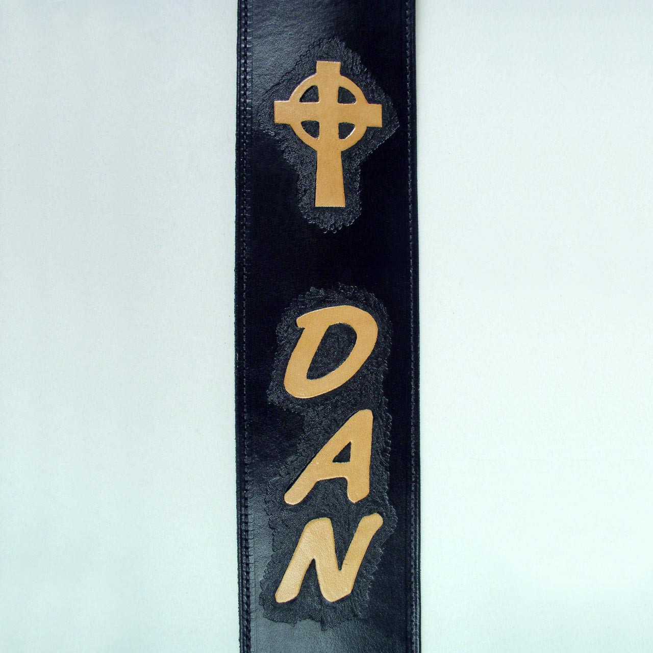 Holy Cross Guitar Strap - Leathersmith Designs Inc.