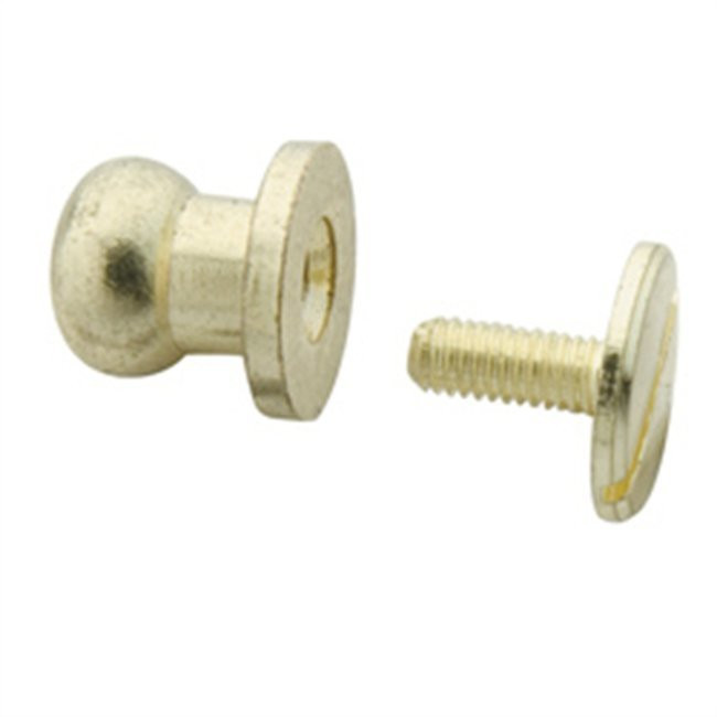 Button Stud Solid Brass 7mm Knob - Leathersmith Designs Inc.