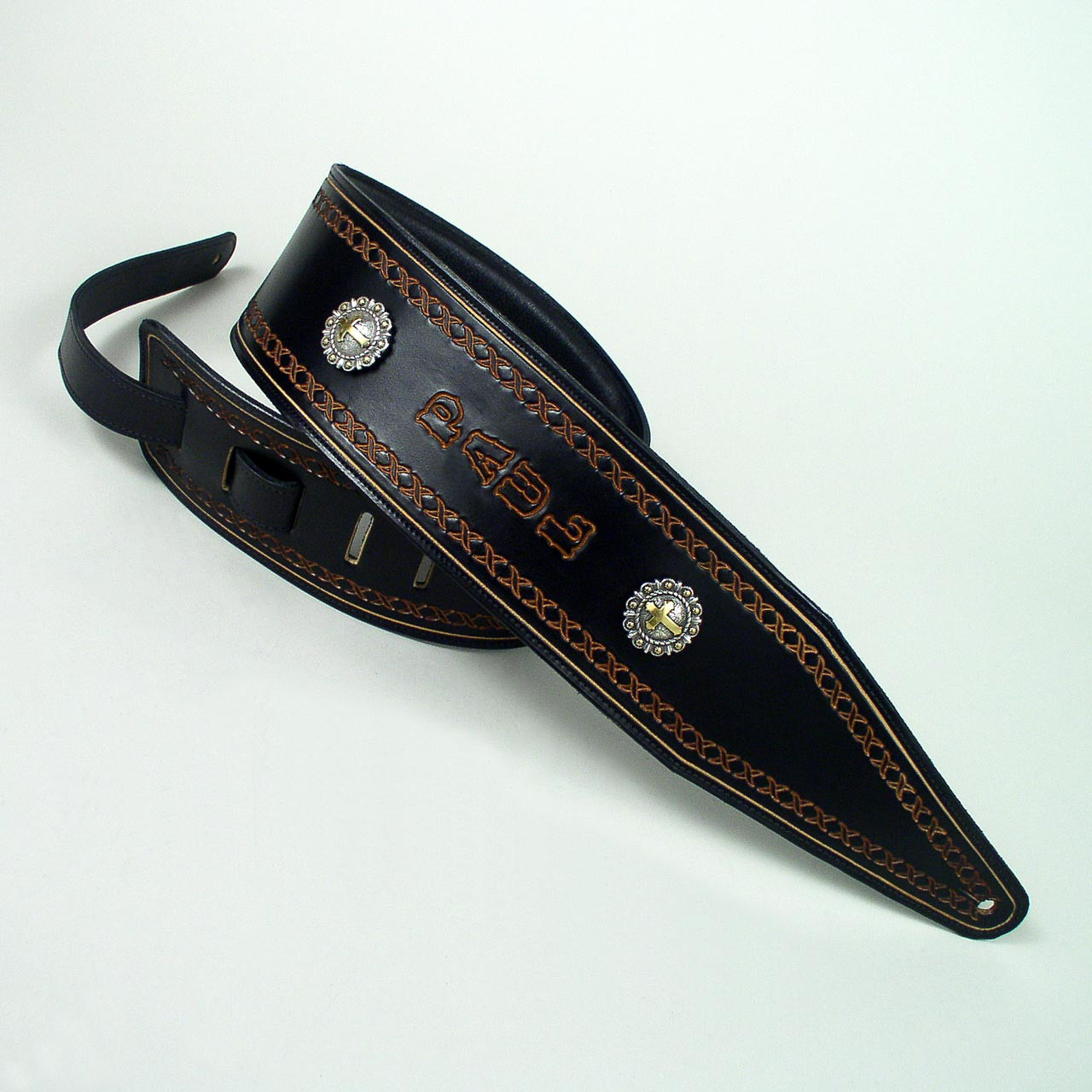 Wide Tapered Classic Bass Guitar Strap - Leathersmith Designs Inc.