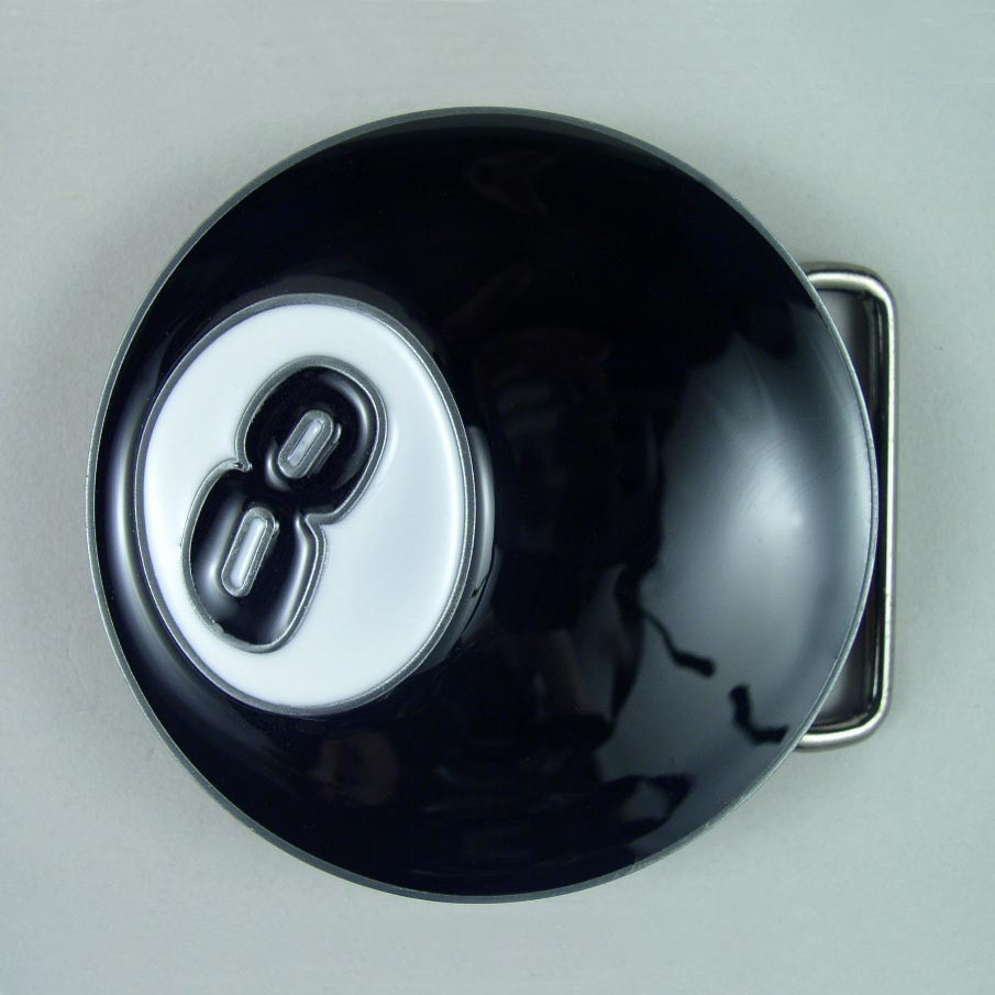Eight Ball Belt Buckle - Leathersmith Designs Inc.