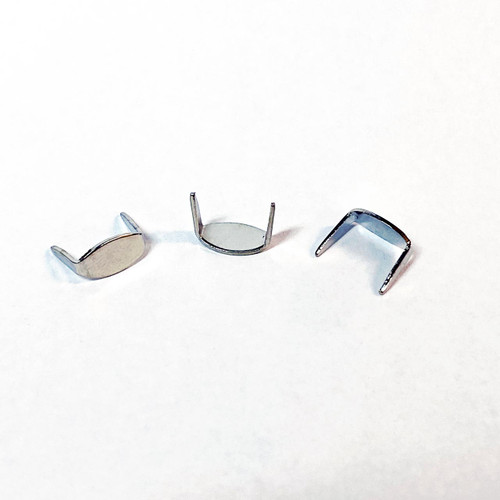 Leather Staples For Loops Nickel Plated Solid Brass pkg of 25 ...