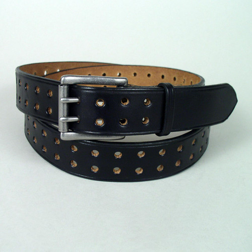 Double Hole Leather Belt 1 1/2" Wide - Leathersmith Designs Inc.