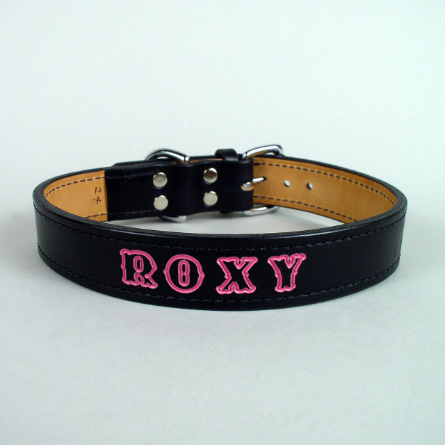 Imprinted Tough Dog Collar 1 1/2" Wide - Leathersmith Designs Inc.