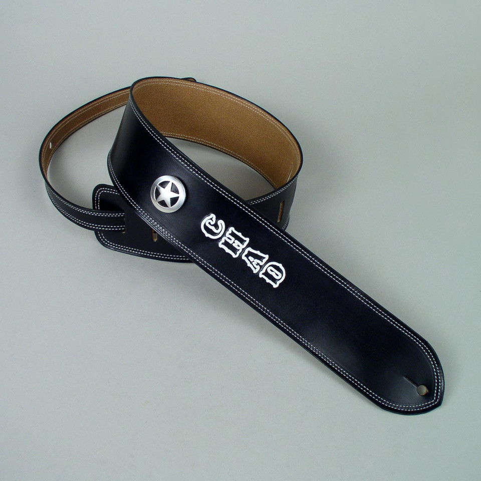 Sewn Double Border Personalized Guitar Strap Classic Series ...