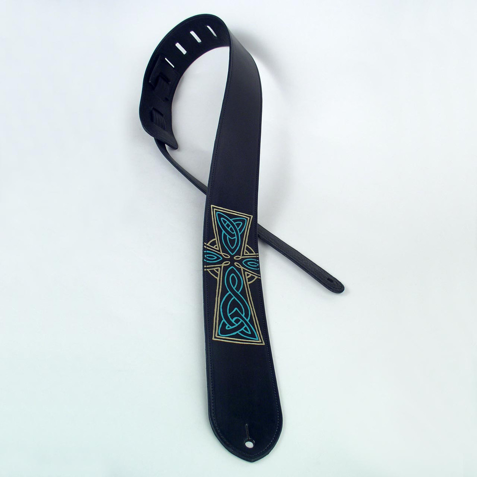 Holy Cross Guitar Strap - Leathersmith Designs Inc.