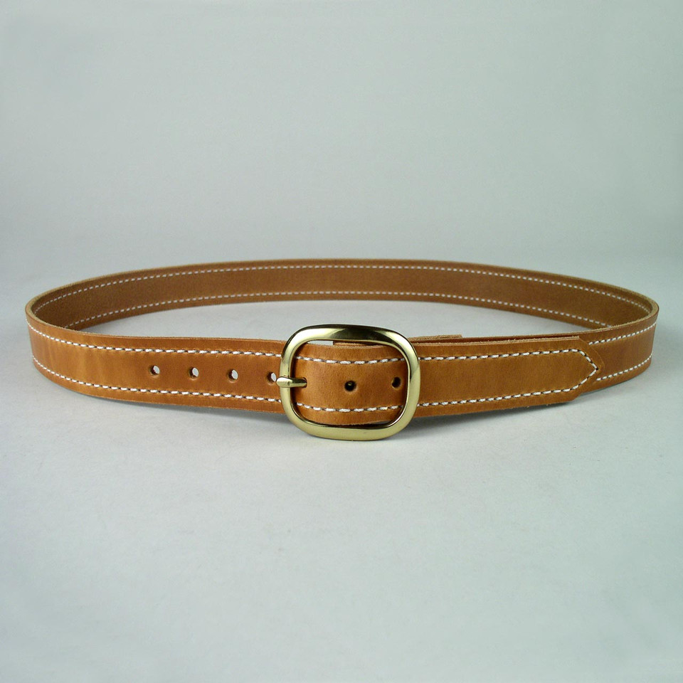 Stitched Leather Belt 1 1/4" Wide - Leathersmith Designs Inc.