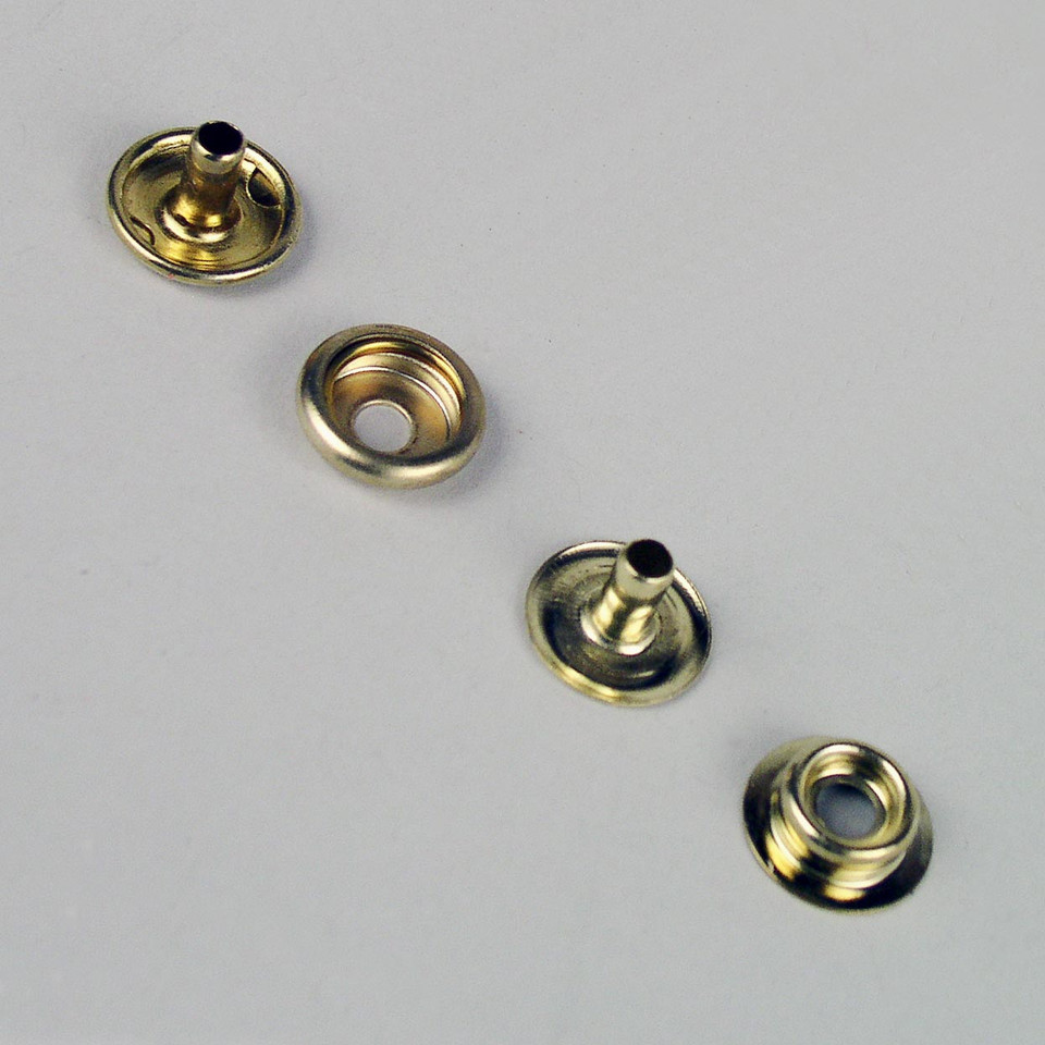 Large Jacket Snaps Line 24 with long post gold pkg of 10 - Leathersmith ...