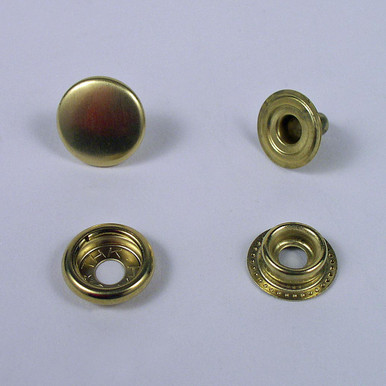 Large SOLID BRASS Jacket Snaps Line 24 long post pkg of 10 ...