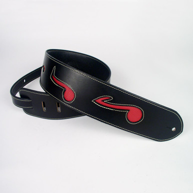 Music Inlay Guitar Strap - Leathersmith Designs Inc.