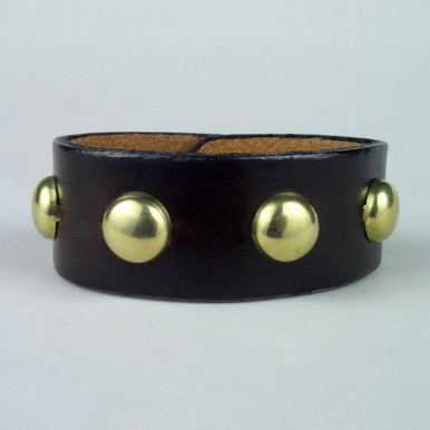 Studded Leather Wristbands 1" wide - Leathersmith Designs Inc.