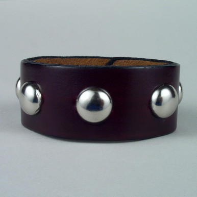 Studded Leather Wristbands 1 1/2" wide - Leathersmith Designs Inc.