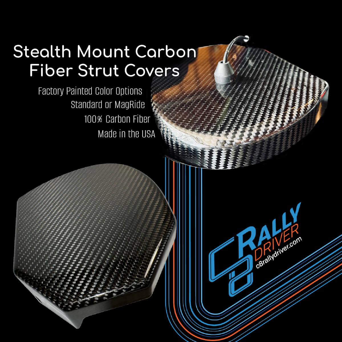 C8 Corvette Rear Strut Tower Covers