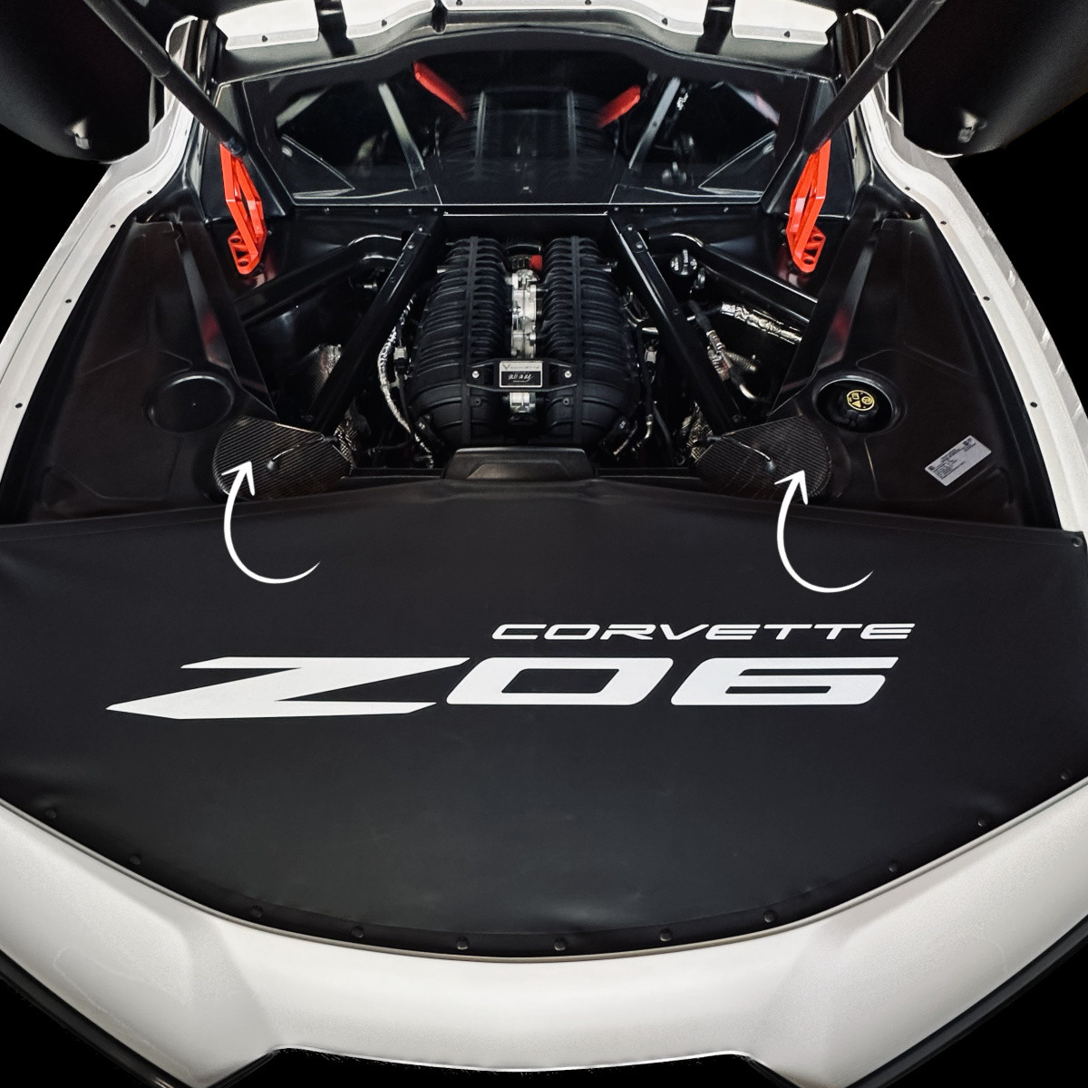 C8 Corvette Carbon Fiber Rear Strut Tower Covers