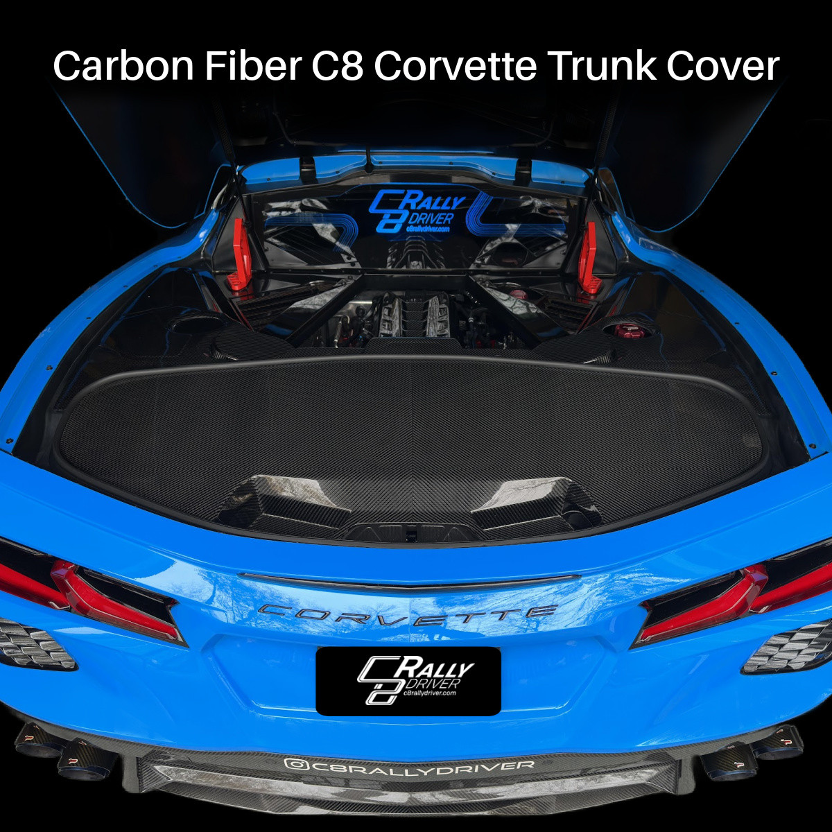 C8RallyDriver Corvette Carbon Fiber Trunk Cover