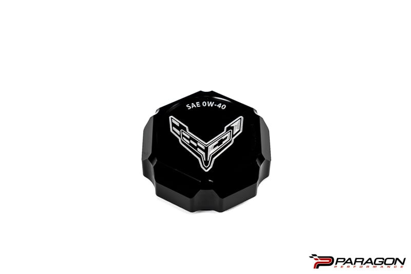 C8 Corvette Flag Billet Oil Cap Cover - Black, Blue, Red