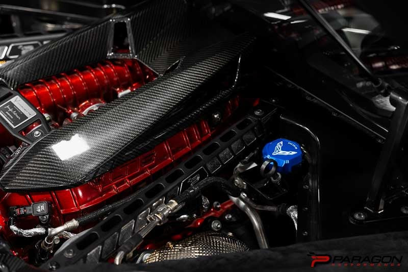 C8 Z06 Corvette Flag Billet Oil Cap Cover - Black, Blue, Red