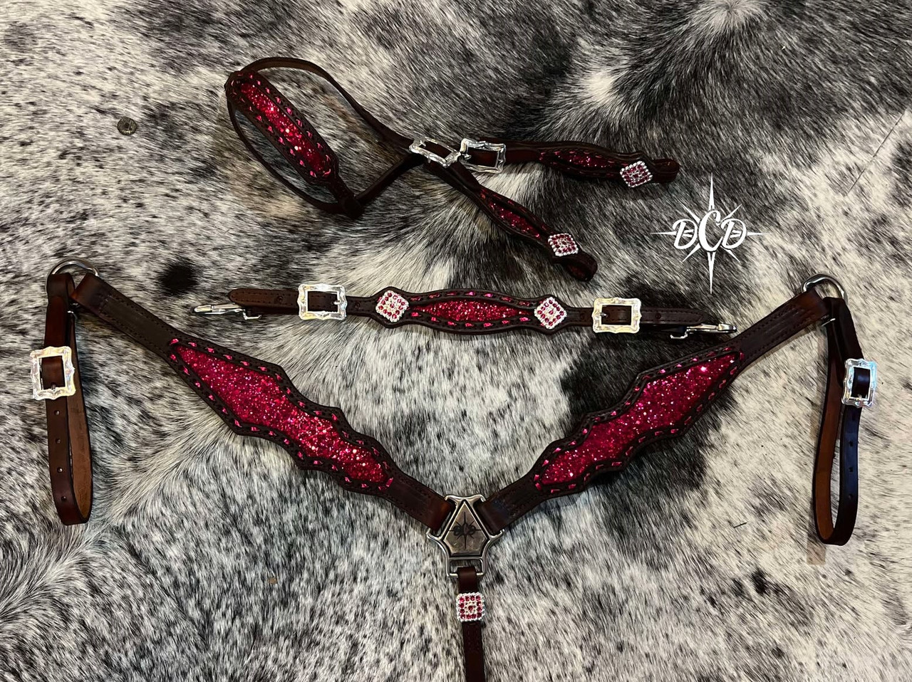 Pink Glitter Tack Set