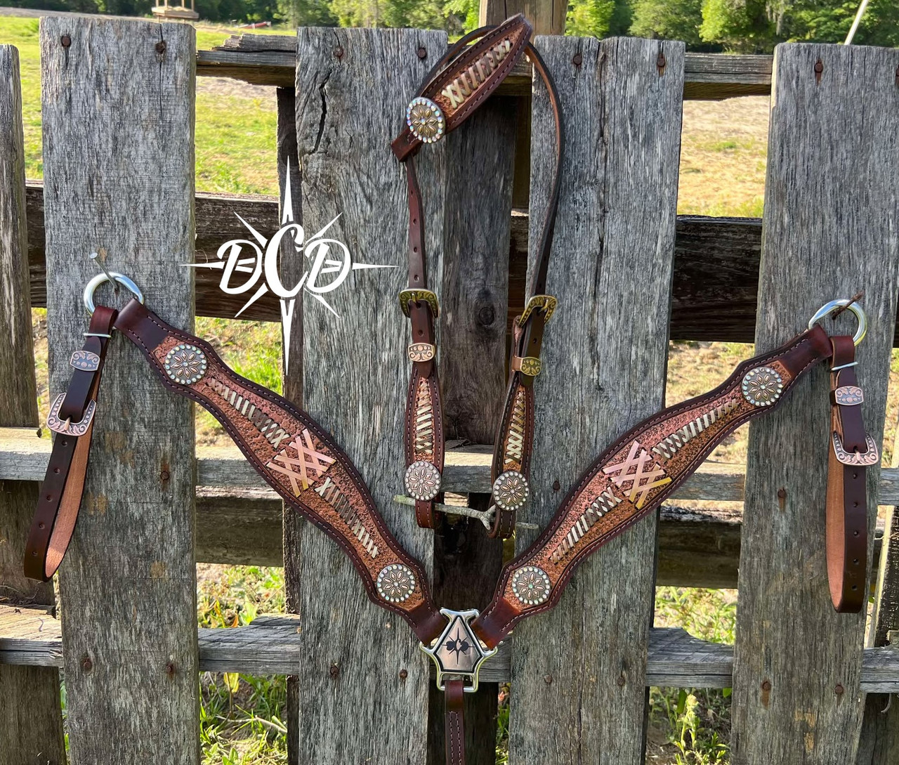 Copper Ombre Laced Tack Set