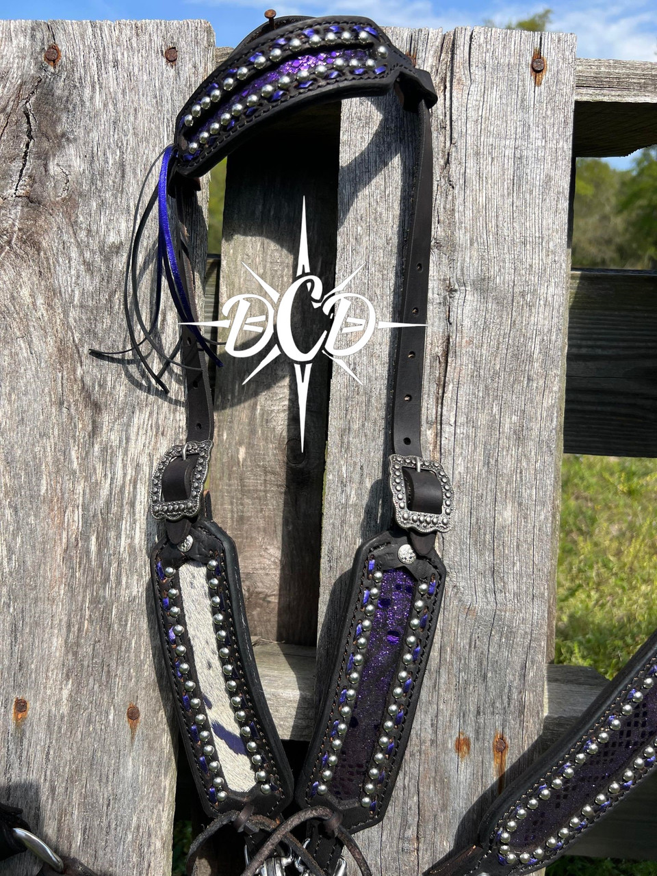 2 face purple python lavender acid wash Gladiator Spotted Tack Set***