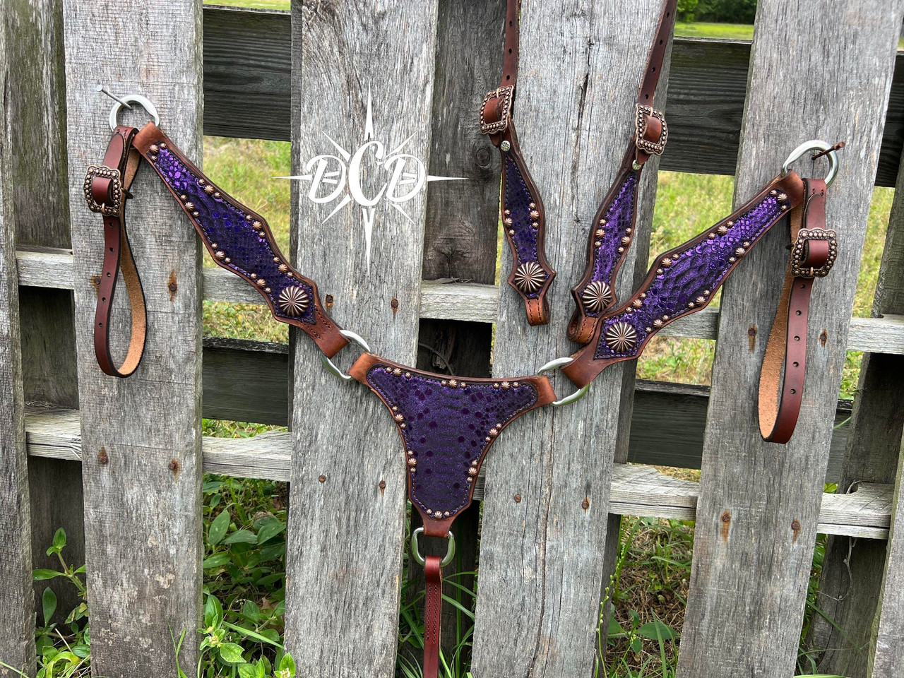 Purple Python Gladiator Spotted Tack Set***