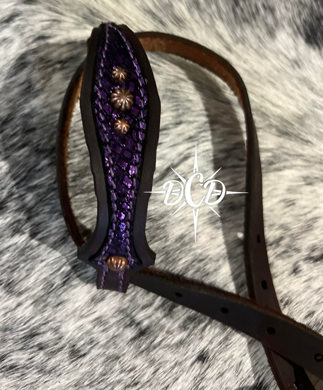 Purple Python Spot Trim tack set