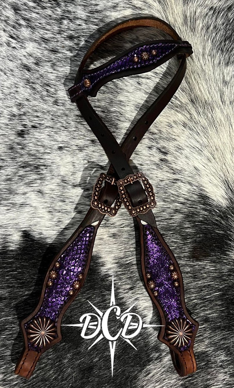 Purple Python Spot Trim tack set