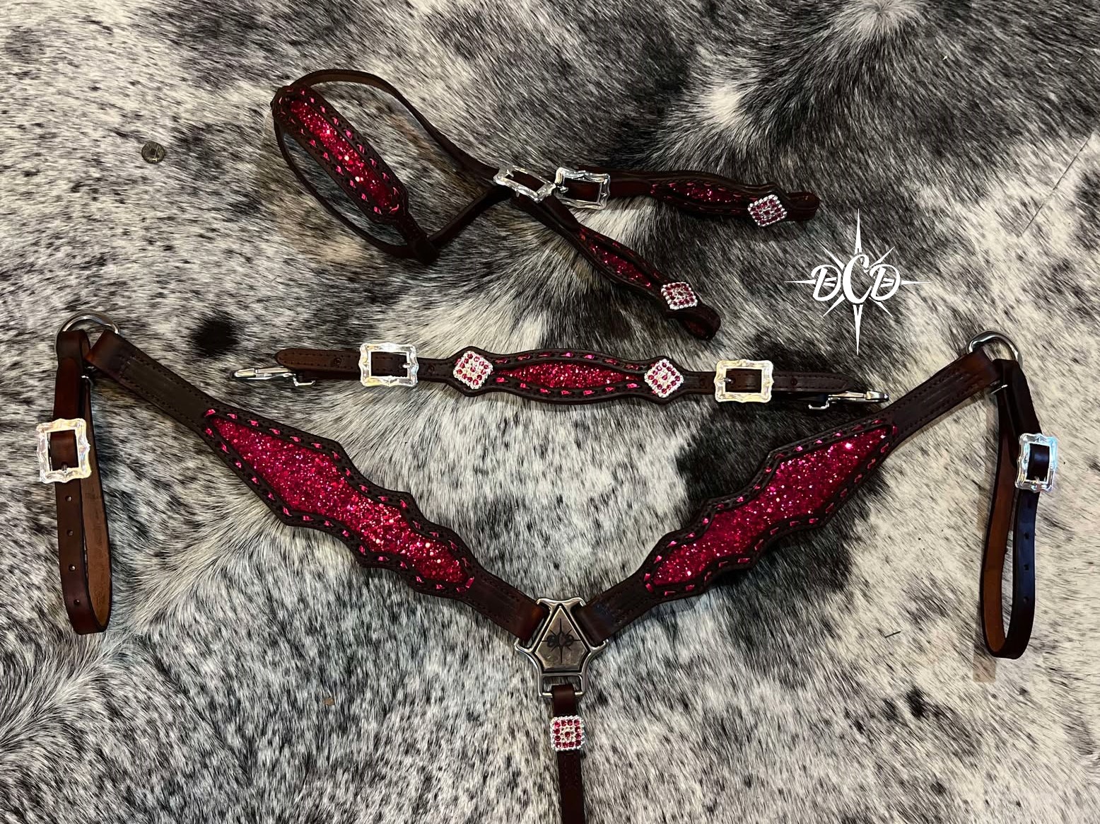 Pink Glitter Tack Set