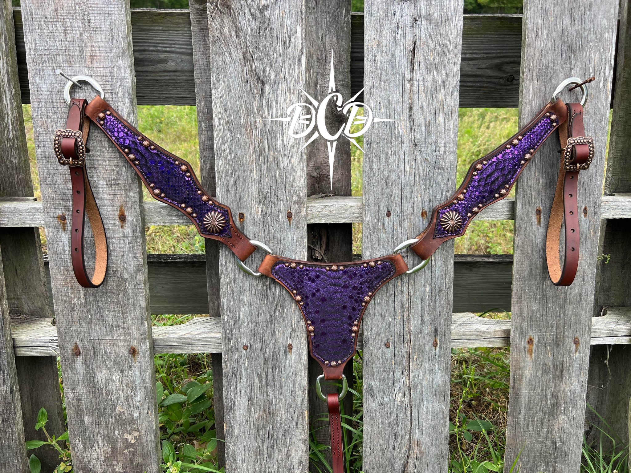 Purple Python Gladiator Spotted Tack Set***