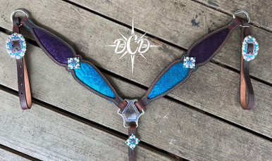 Teal Purple Python Breastcollar only