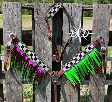 Neon Finish Line Checker Board Tack Set* New