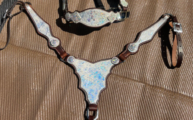 White holographic gladiator Breastcollar