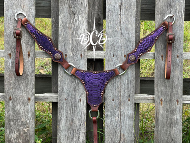Purple Python Spot Trim breastcollar only