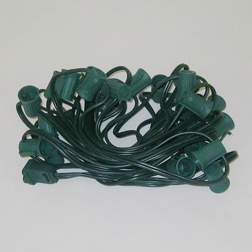 Pink String Lights, 25' Green C9 Cord, G50 Bulbs | PartyLights