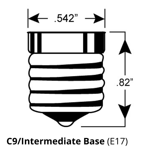 G50 Bulb - Clear | C9 / E17 / Intermediate Replacement Bulbs
