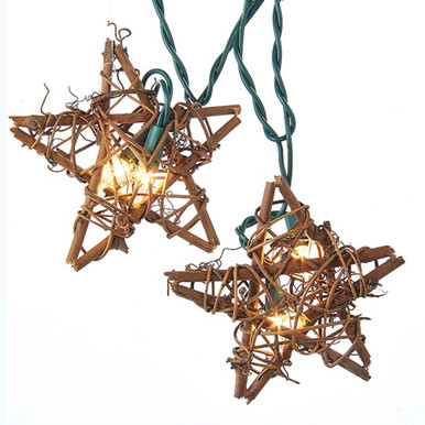 Rattan Star String Lights | Decorative String Lighting
