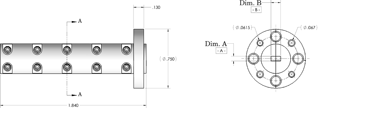 WR-12 Waveguide Termination, 60 GHz to 90 GHz, HWLPT12-ER
