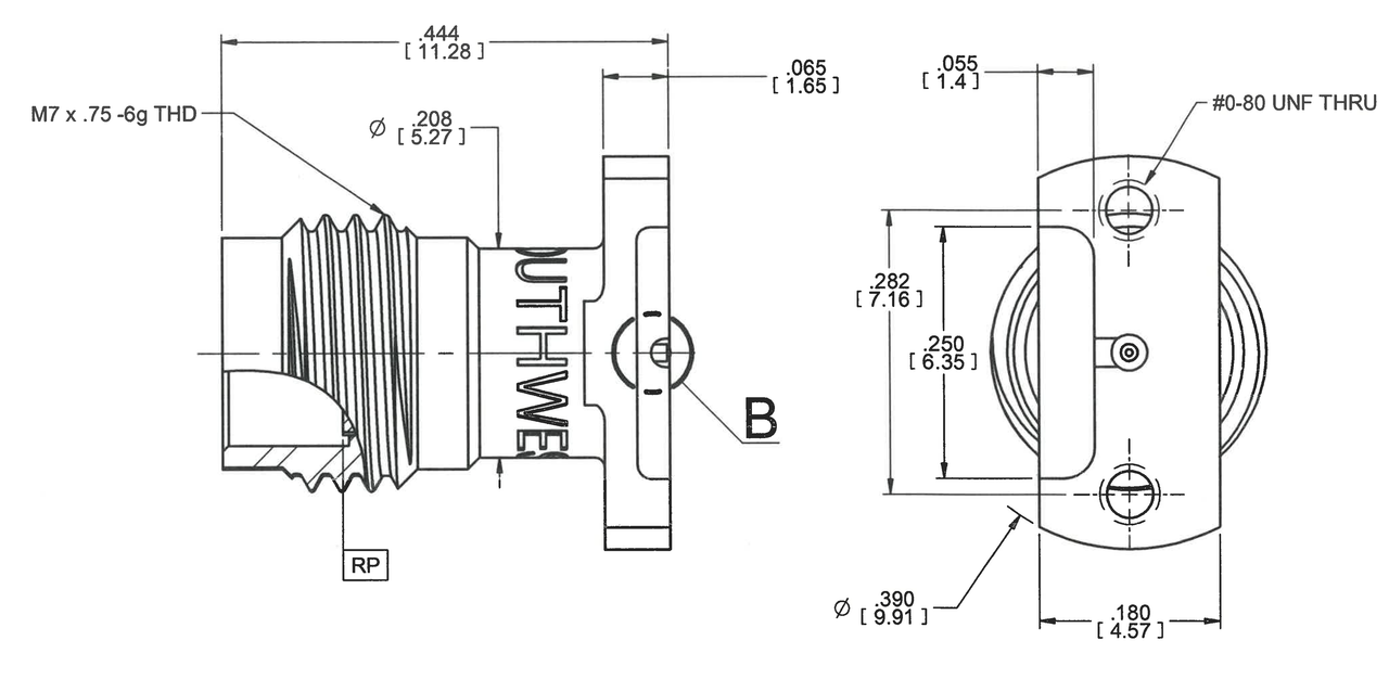Southwest Microwave,18359-001J,1.85mm Vertical Launch Connector
