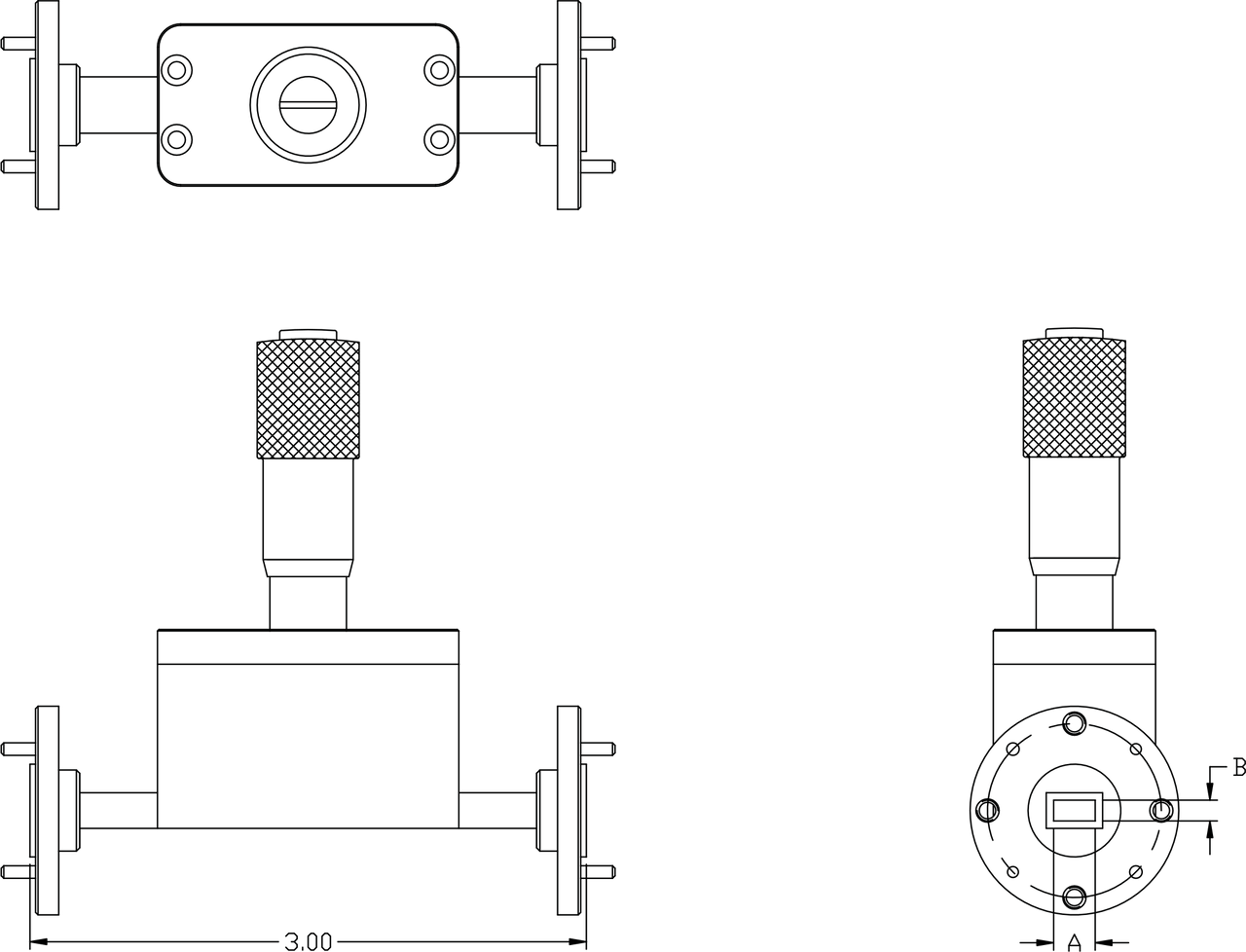 WR-22 Level Set Waveguide Attenuator, Operating from 33 GHz to 50 GHz ...