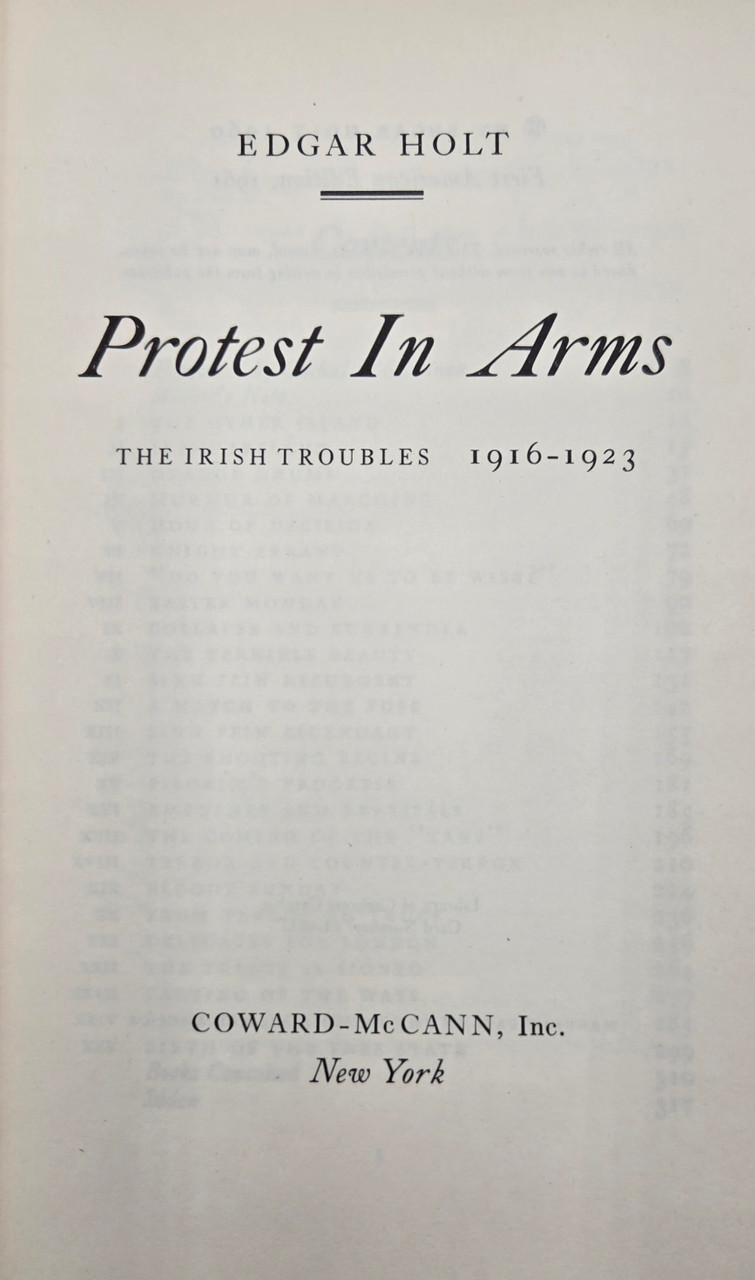 Protest in Arms, The Irish Troubles 1916-1923 - SARCO, Inc